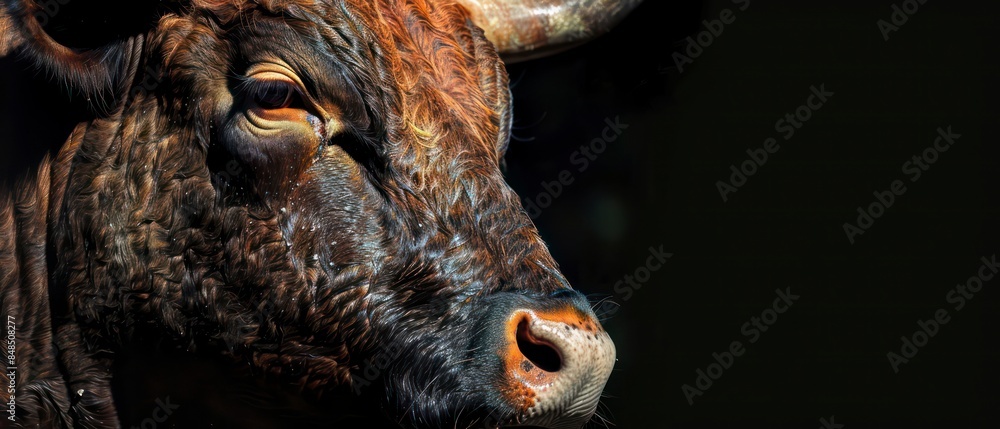 Bull male bovine known for strength and dominance in cattle herds ...