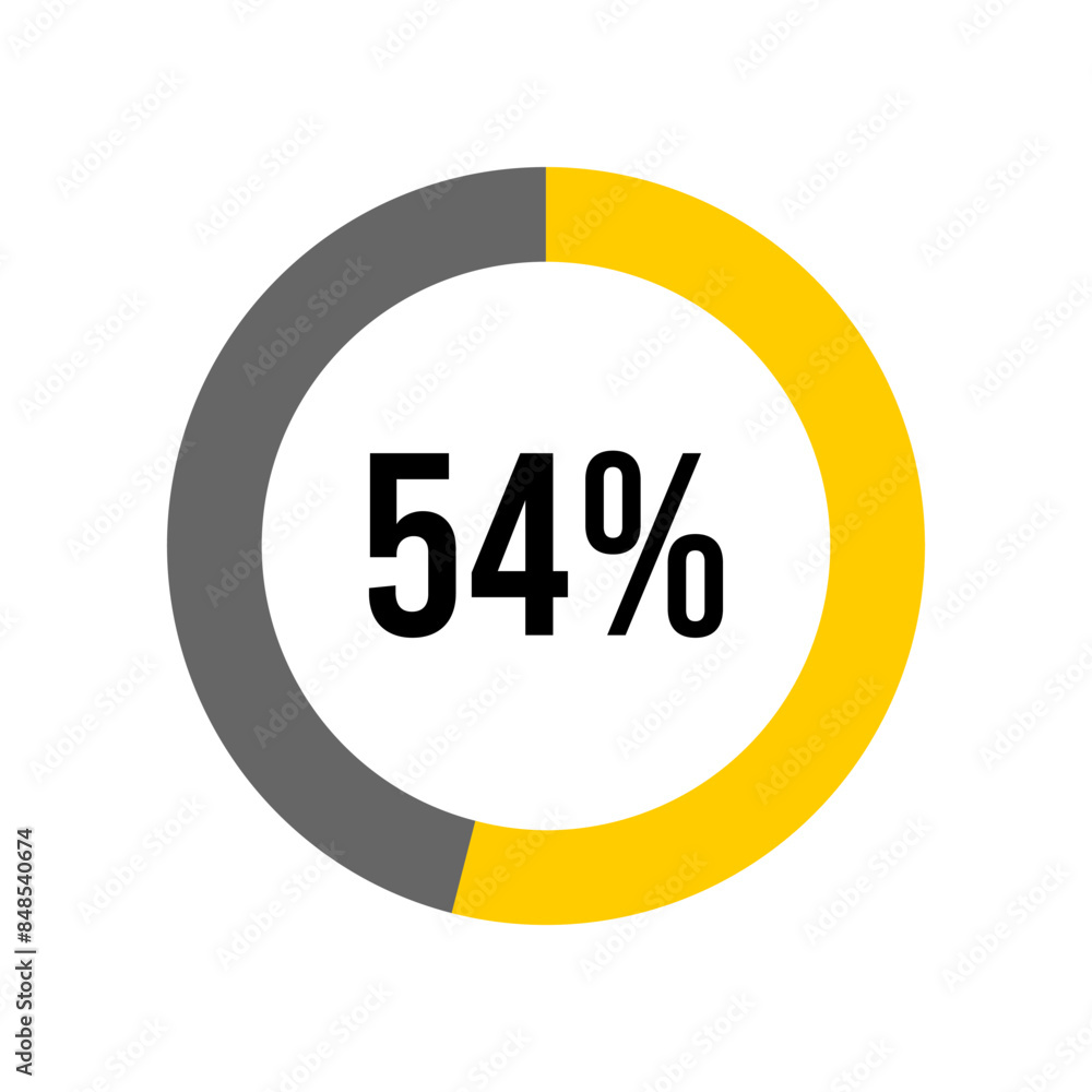 54% percent percentage diagram meter from ready-to-use for web design ...