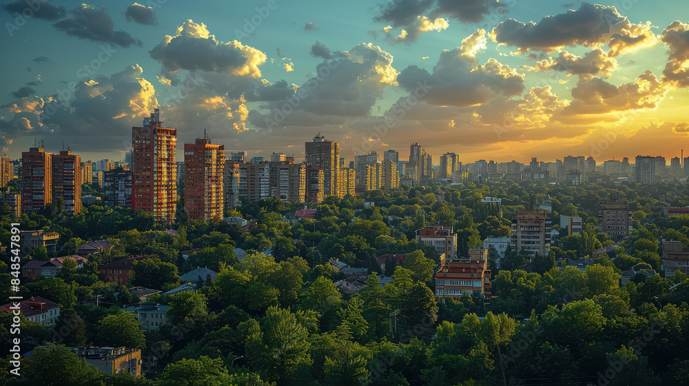 Chisinau, Moldova city skyline created with Generative AI technology ...