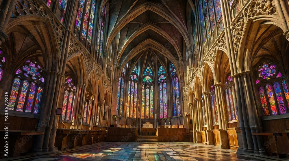 Church Interior, Cathedral Spires, Gothic Architecture, Stained Glass ...