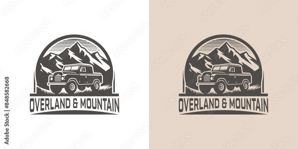 Overland Illustration Logo Vector. Inspiration for the Offroad Vehicle ...