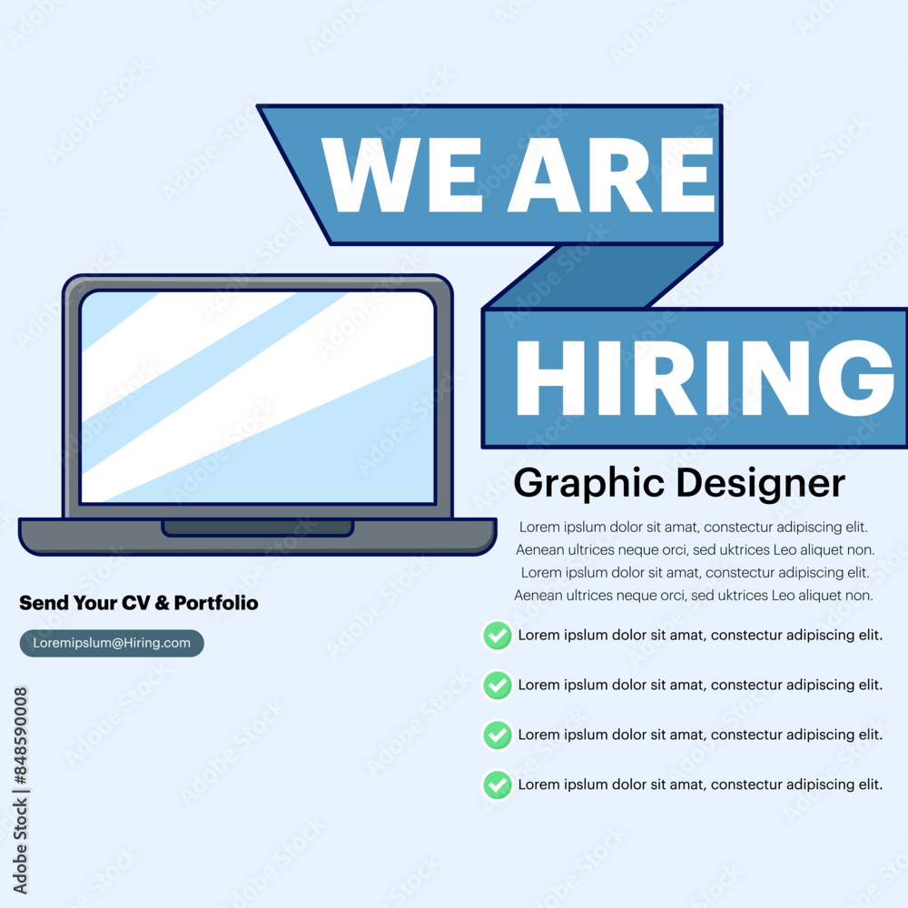Job vacancy concept, Join our team banner. We rent communication ...