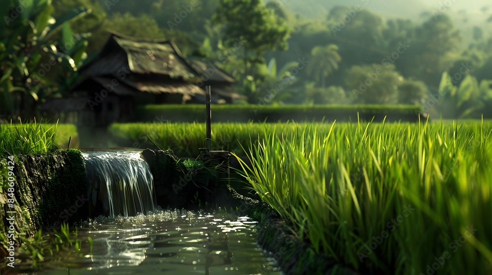 Irrigation of rice fields using pump wells with the technique of ...
