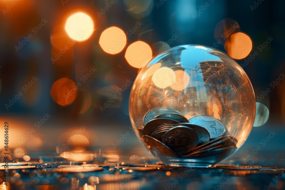 Dynamic financial photo depicting cash flow management in business ...