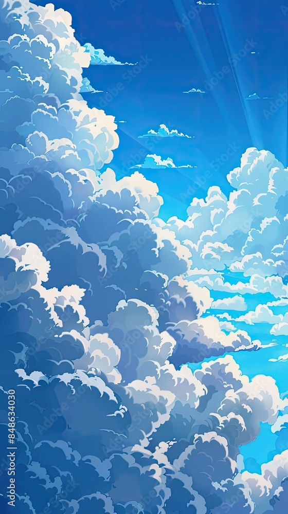 Cartoon Sky with Empty Clouds Background: Whimsical and Playful Design ...