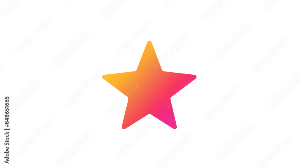 Gradient star icon with vibrant orange and pink hues, shining against a ...