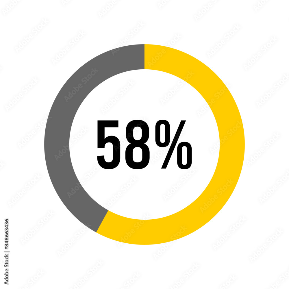 58% percent percentage diagram meter from ready-to-use for web design ...