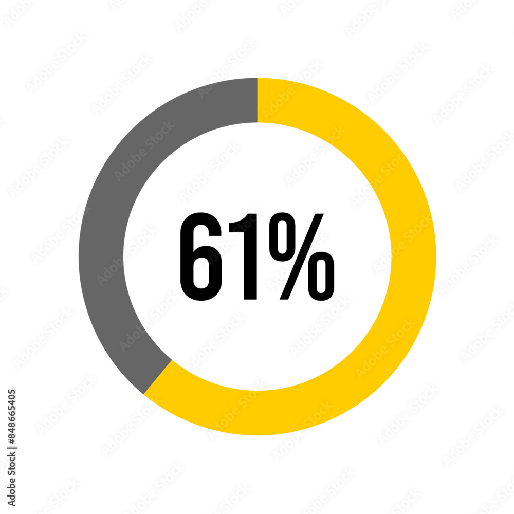 61% percent percentage diagram meter from ready-to-use for web design ...