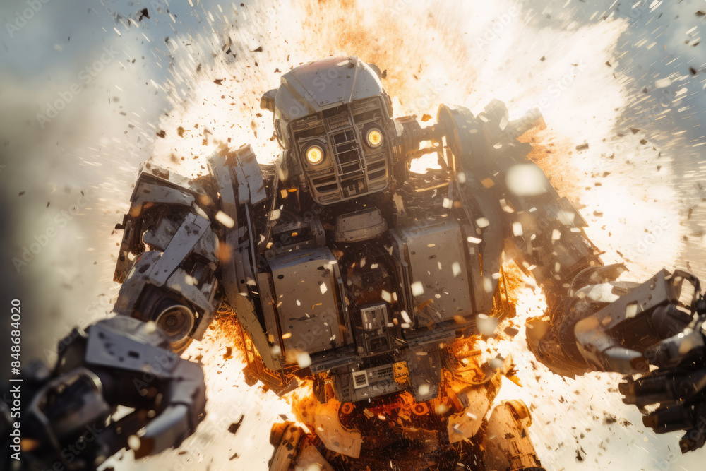 ロボット, サイボーグ, マシーン, 爆発, 火, 炎, 事故, 爆発するロボット, 爆発するサイボーグ, 機械, 破壊, robot ...