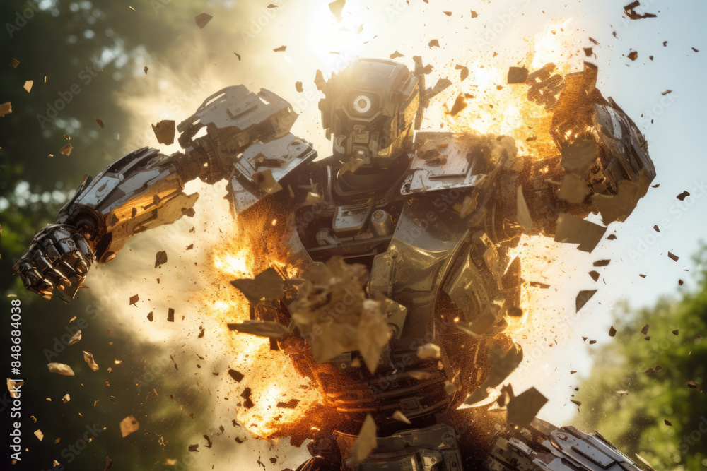 ロボット, サイボーグ, マシーン, 爆発, 火, 炎, 事故, 爆発するロボット, 爆発するサイボーグ, 機械, 破壊, robot ...