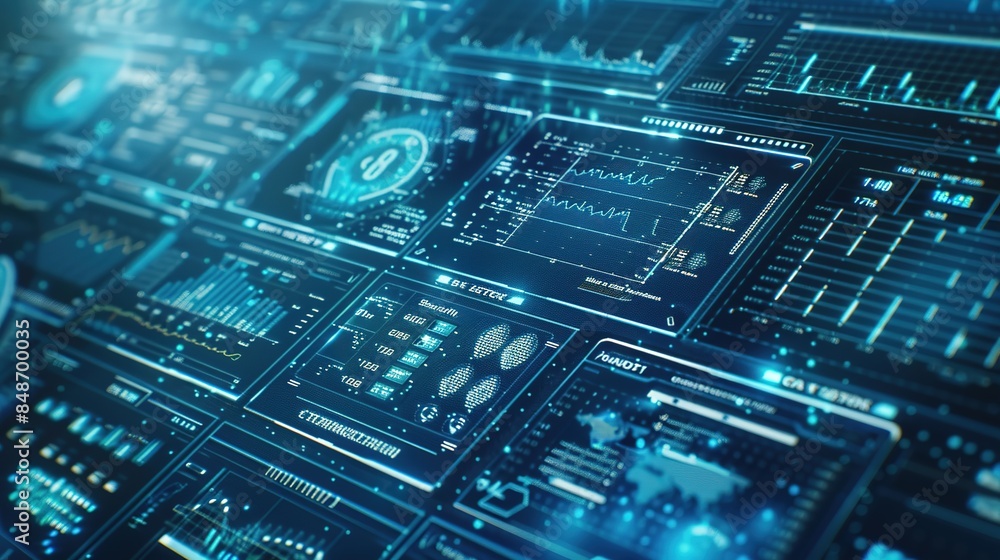 Stereoscopic Data Chart, Visual Data Screen, DataTable, Visual Data ...