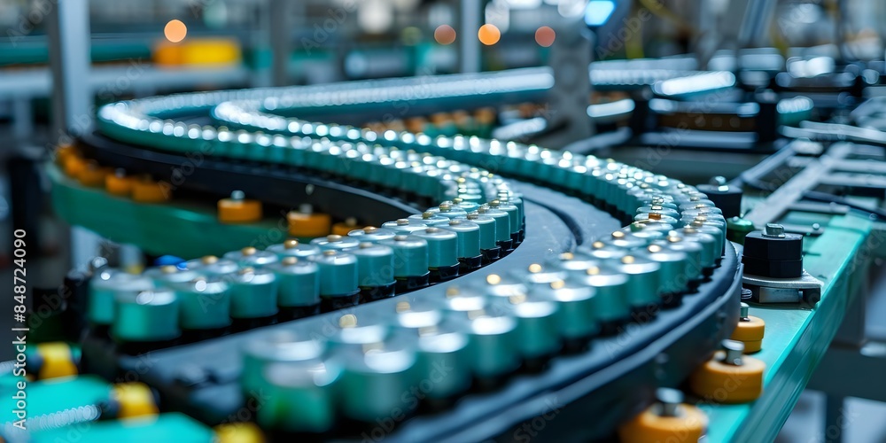 Production line for manufacturing lithiumion battery cells. Concept ...