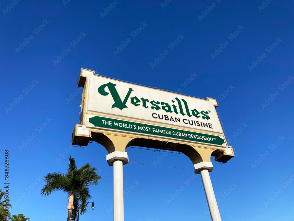 Versailles Cuban Cuisine Restaurant sign of iconic Cuban restaurant in ...