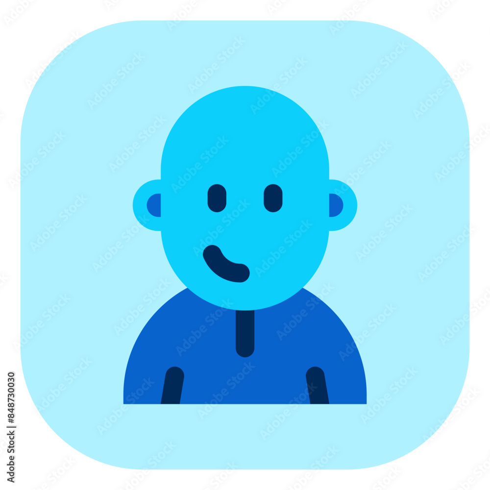 Vetor de Editable person with clean shaved bald head avatar vector icon ...
