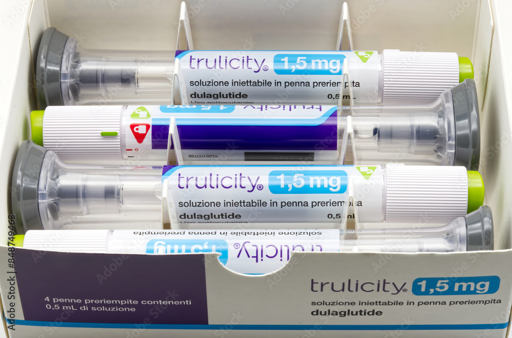 Bologna - Italy - June 6, 2024: Trulicity is a once-weekly injectable ...