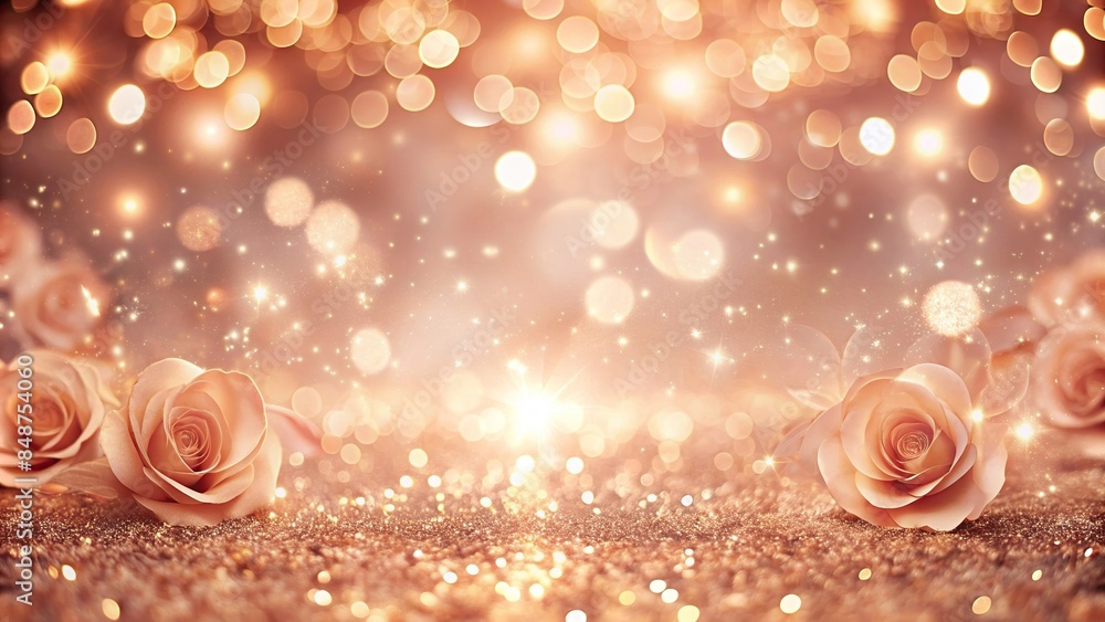 Rose gold background with soft lighting creating a luxurious and ...