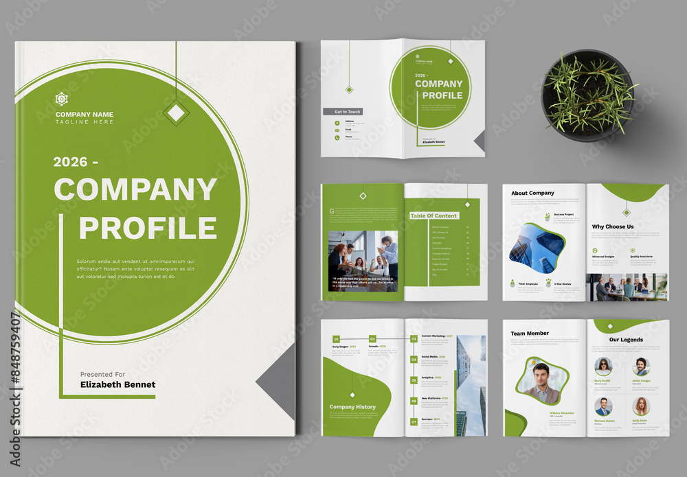 Company Profile Layout Stock Template | Adobe Stock