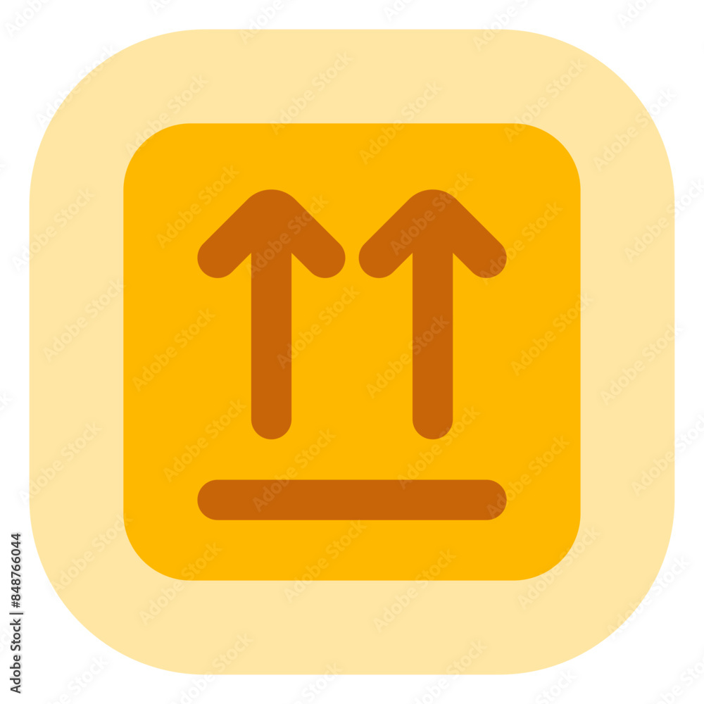 Editable this side up sign vector icon. Shipping, delivery, e-commerce ...