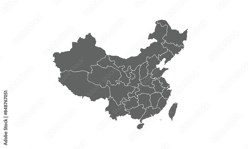 China map isolated on white background. for website layouts, background ...