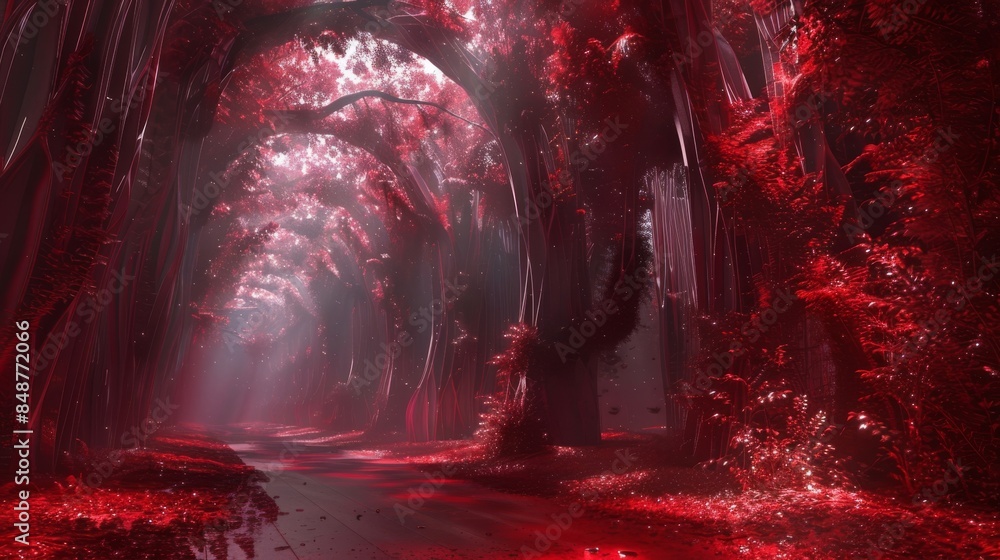 Abstract fantasy place with street, stairs, and tunnel. HD and 4K ...