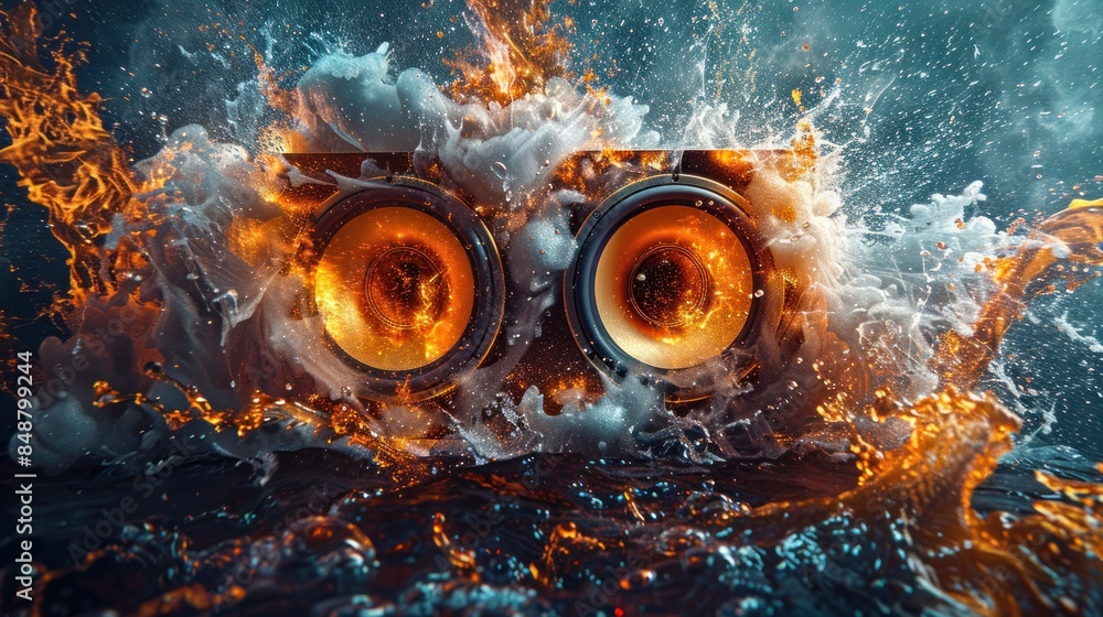 poster dpi speaker dj elements vertical high exploding size space ...