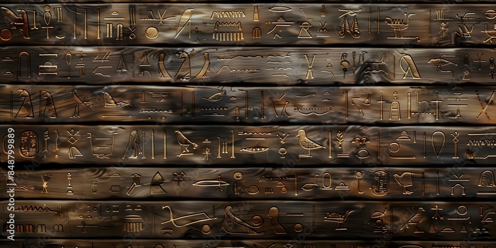 Background of ancient Egyptian hieroglyphs. Concept Ancient Egypt ...
