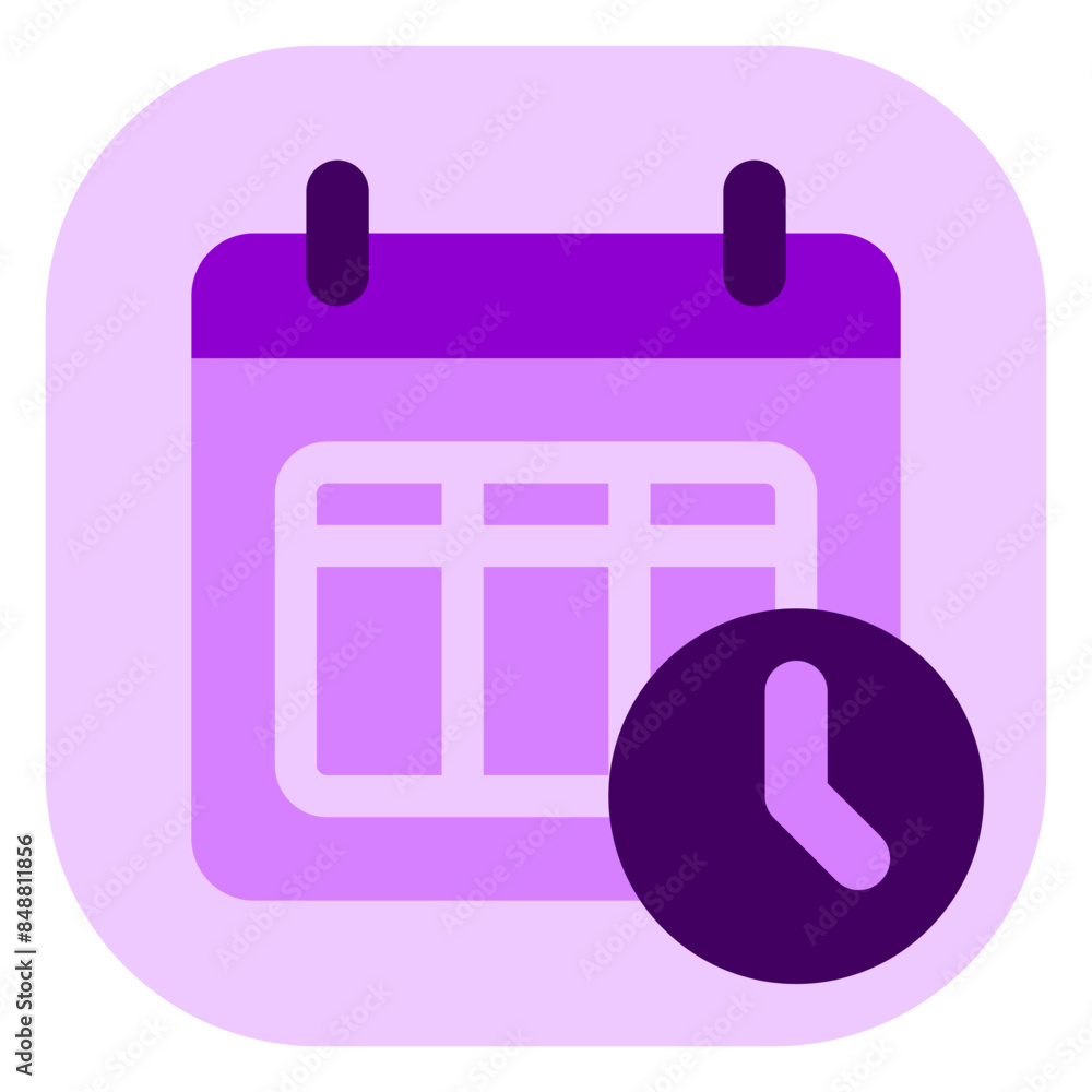 Editable timetable, schedule, agenda vector icon. Online learning ...