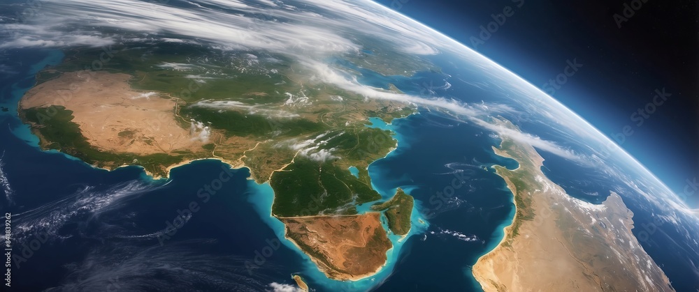 A stunning satellite image showcases the Earths continents and oceans ...