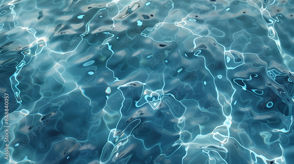 Realistic Water Surface Overlay. Transparent Background with Detailed ...