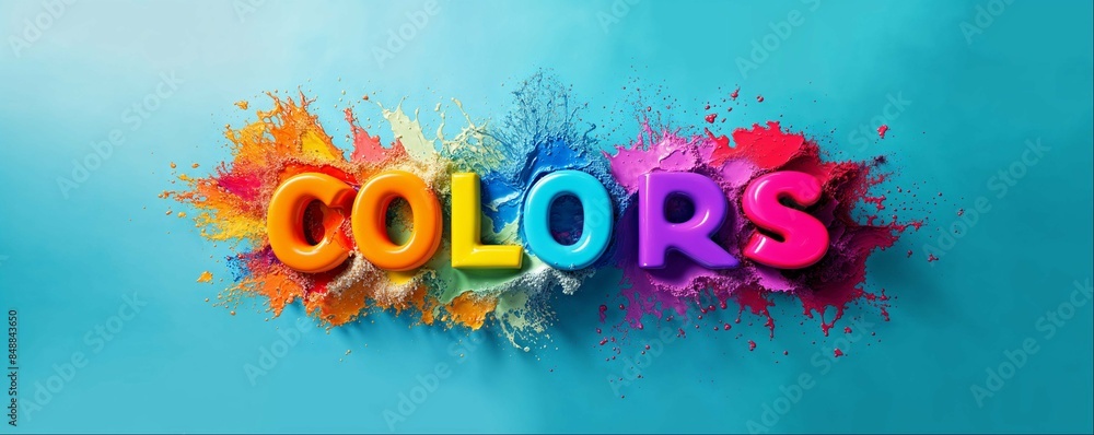 color palette gradient splash powder or paint explosion effect with the ...