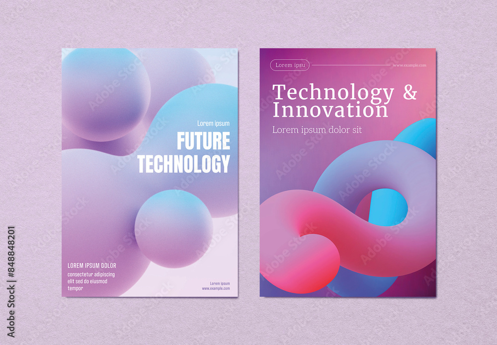 3d Shape Poster Template Stock Template | Adobe Stock