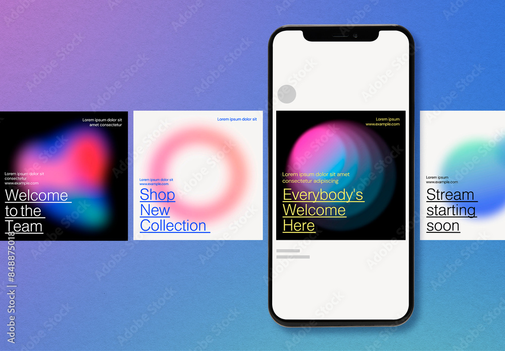 Gradient Design Social Media Post Template Stock Template | Adobe Stock