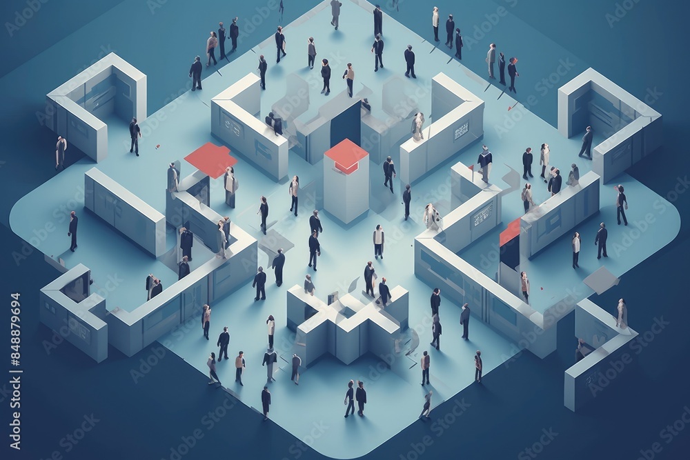 The picture of intelligent human in thinking play futuristic ...