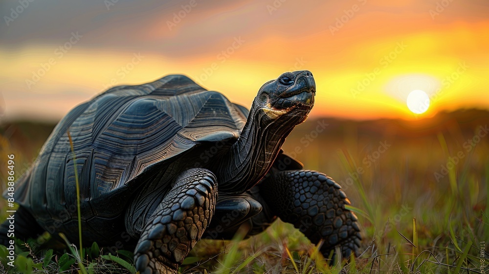 Tortoises Ancient Wisdom A Galapagos tortoise, a symbol of longevity ...