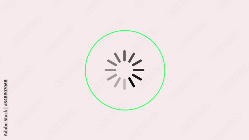 Loading Circle Video with Glow. Loading Animation on Transparent ...