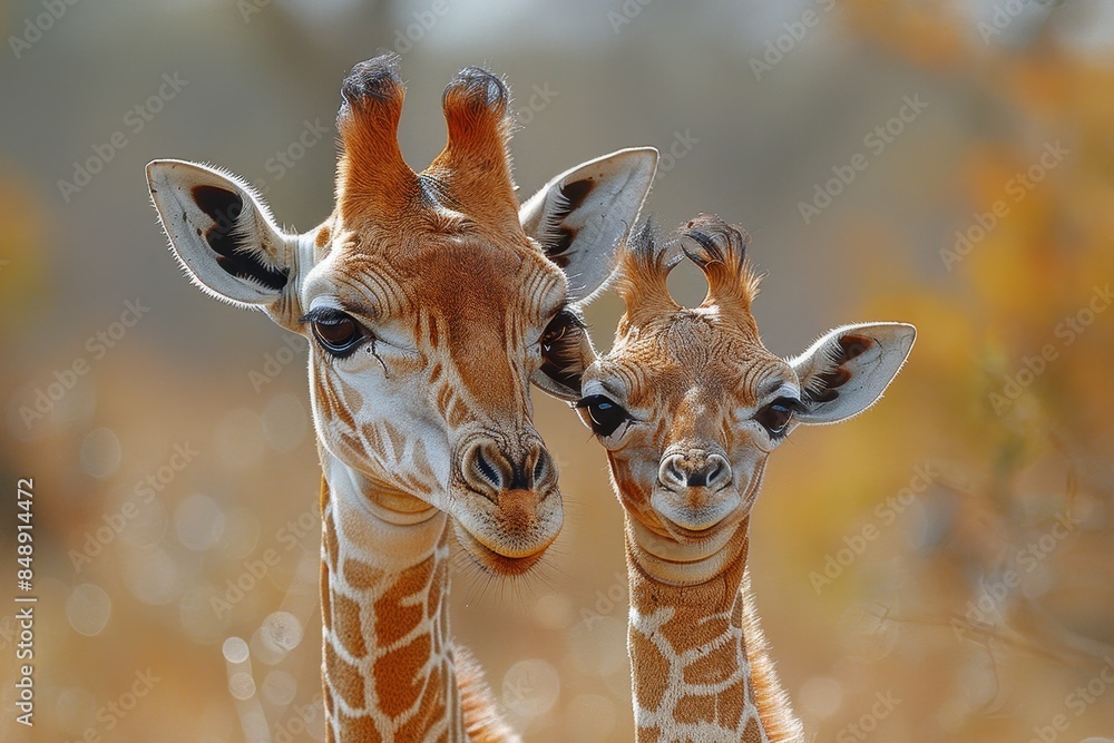 Baby Giraffe: A tall, gangly baby giraffe with large eyes and a long ...