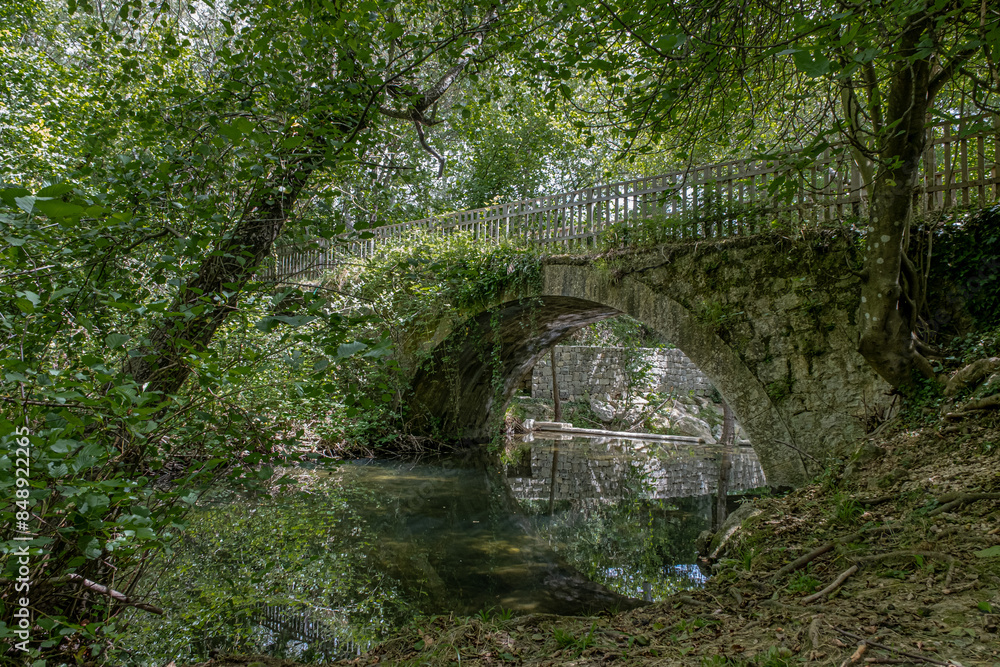 View of La Brague River in the department of Alpes-Maritimes as seen in ...