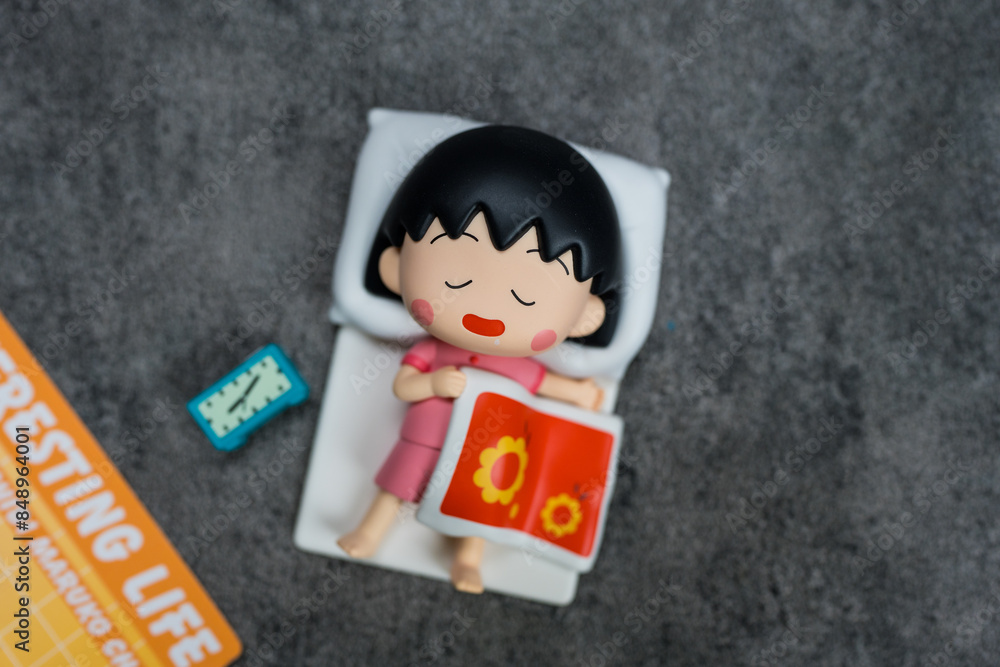 Bangkok, Thailand - June 13, 2024 : Overslept Maruko form POP MART Chibi Maruko-chan's ...