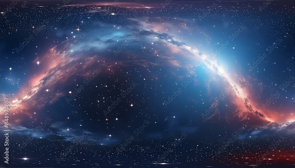 360 degree full sphere panoramic space background with starfield and ...
