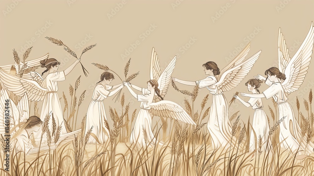 The Parable of the Weeds Depiction: Wheat and Weeds Growing Together in ...