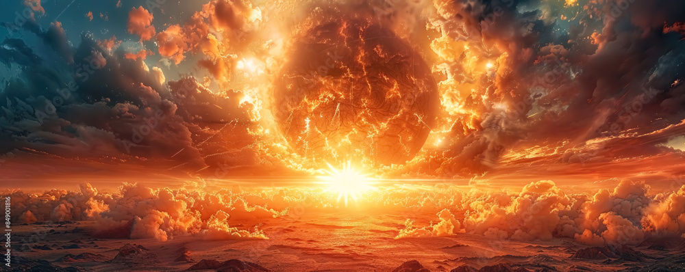 A nuclear explosion in a barren desert. A blinding flash of light ...