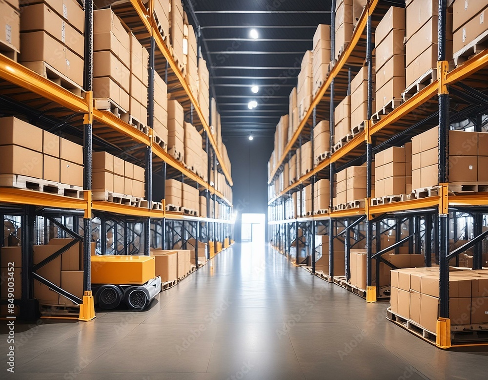 Modern 3PL warehouse featuring organized storage, order picking, and ...