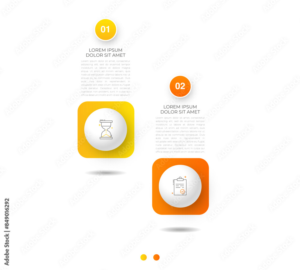 Vector infographic design template. Modern timeline concept with 2 ...