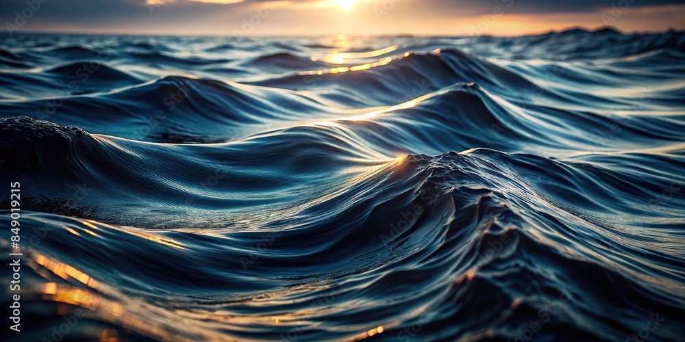 Abstract wave patterns in dark waters, render , abstract, wave, pattern ...