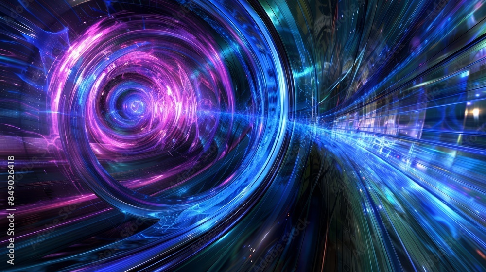 synchrotron radiation emitting from a particle accelerator, resembling ...