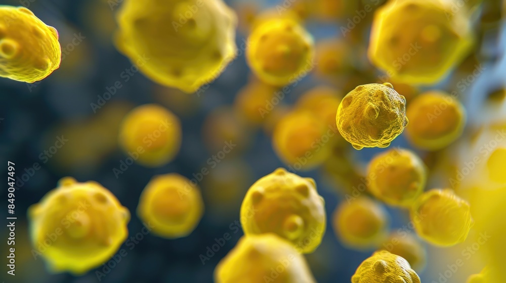 Streptococcus pyogenes bacteria. 3D computer illustration of ...