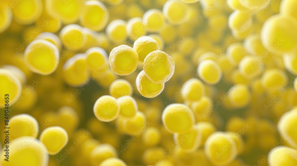 Streptococcus pyogenes bacteria. 3D computer illustration of ...