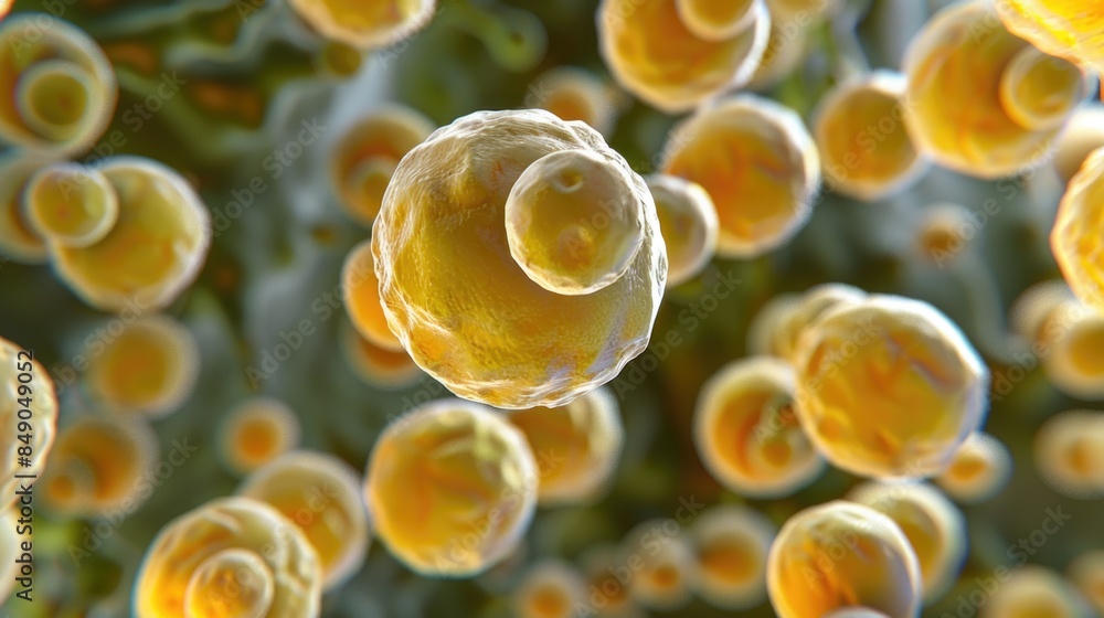Streptococcus pyogenes bacteria. 3D computer illustration of ...