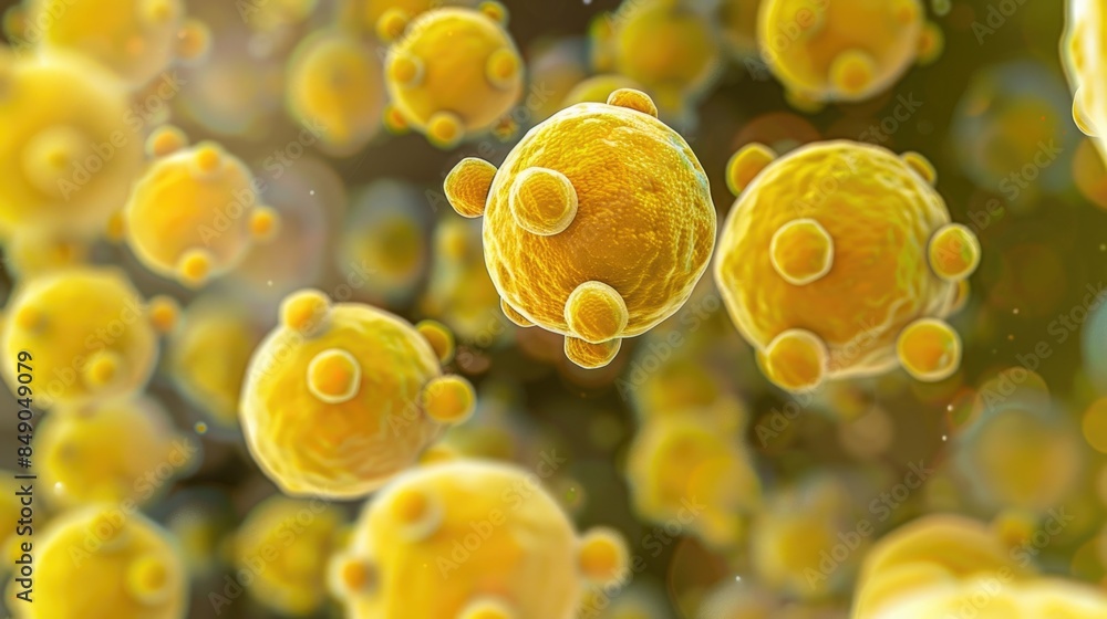 Streptococcus pyogenes bacteria. 3D computer illustration of ...