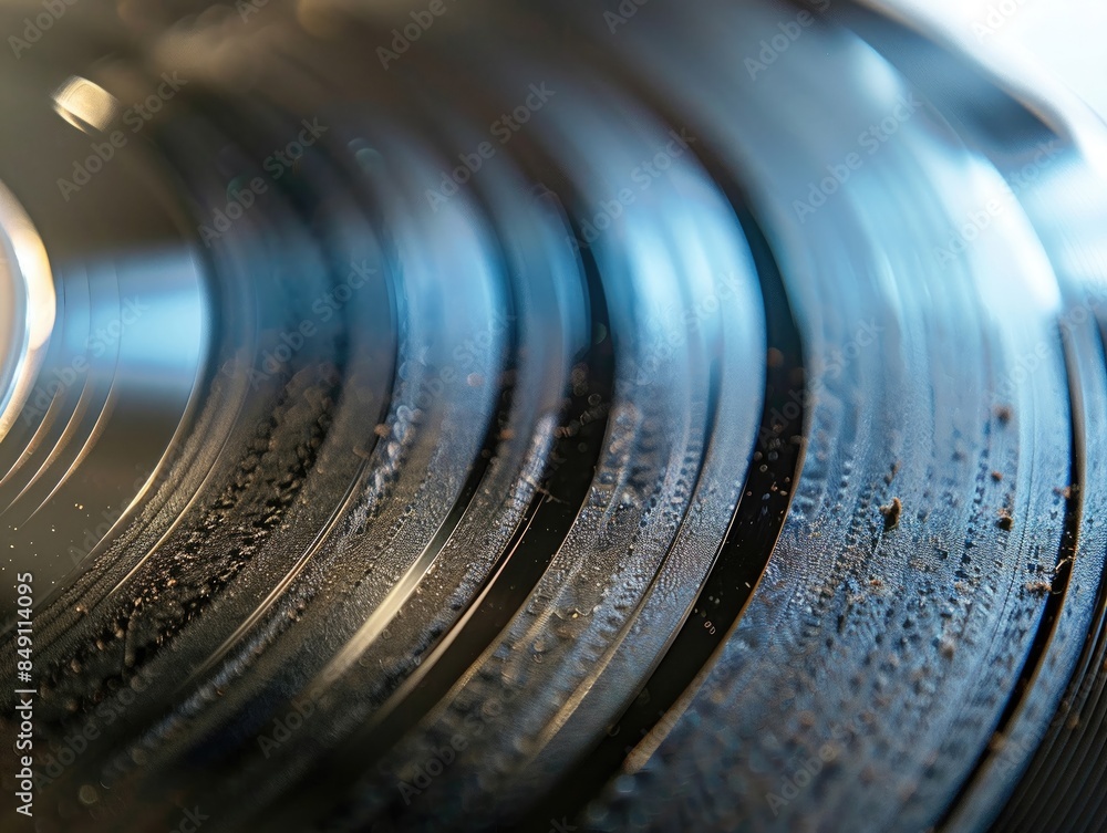 Stock photo of the surface texture of a vinyl record under high ...